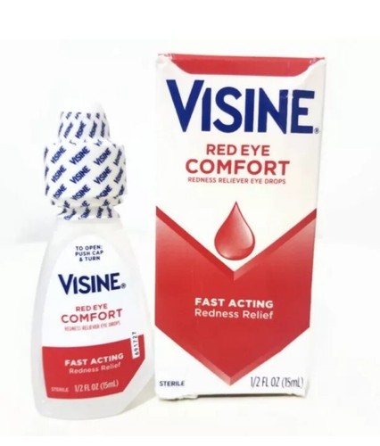 Visine RED EYE Comfort Fast Acting Redness Relief Eye Drops 15ml TWIN ...
