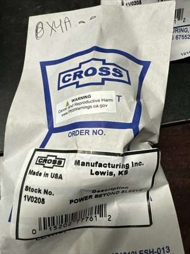 Cross Power Beyond Sleeve 3/4" NPT Connects SBA Series Valves Together ...