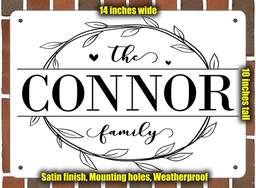 Connor Family Decorative Metal Door or Wall Plaque (Style 1) | eBay