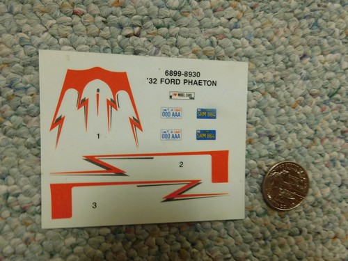 Ertl decals 1/25 Kit# 6899 '32 Ford Phaeton ZZ3 | eBay
