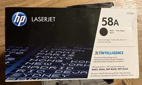 HP 58A Black Original LaserJet Toner Cartridge CF258A New Sealed ...