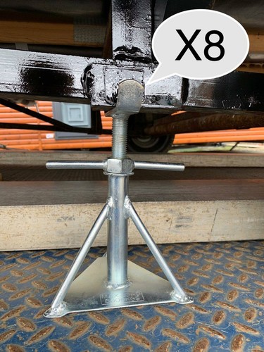 8x Static Caravan Very Small Axle Stand Mobile Home Siting Chassis 7.5 ...