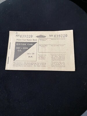 Motor Fuel Ration Book for sale | eBay
