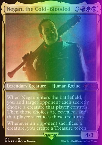 MTG Negan, the Cold-Blooded (147/1164) Secret Lair Drop Series LP FOIL ...