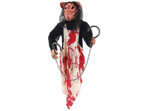 Pig Butcher Bloody Apron Hanging Prop Halloween Prop Haunted House Head ...