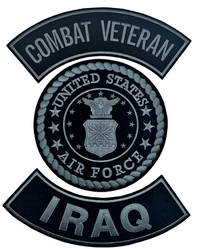 U.S. AIR FORCE COMBAT VETERAN IRAQ MILITARY MOTORCYCLE LOT OF 3 PATCHES ...