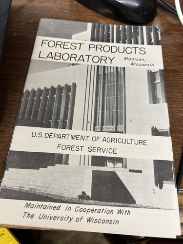 Original 1960's Forest Products Laboratory, Madison, Wisconsin Brochure ...