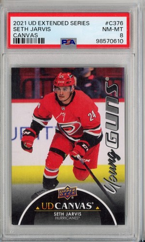 2021 Upper Deck Extended Series UD Canvas Young Guns Black Seth Jarvis ...