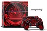 PS4 Pro Playstation 4 Console Skin Decal Sticker Red White + 2 ...