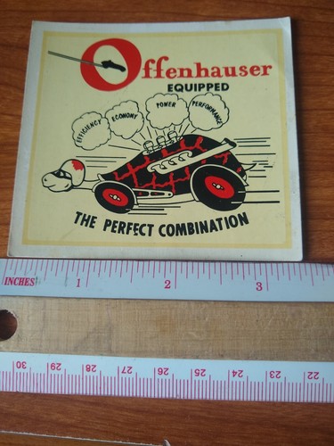RARE Vintage ORIGinal Offenhauser water DECAL Hot Rod Drag Racing NHRAGasser | eBay