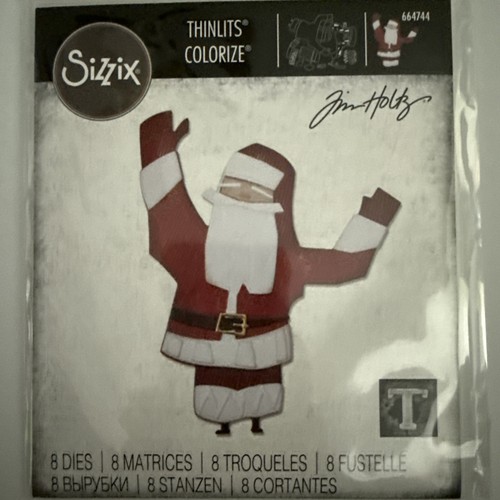 Tim Holtz Papercut Christmas #1 Santa Claus Colorize Sizzix Thinlits ...