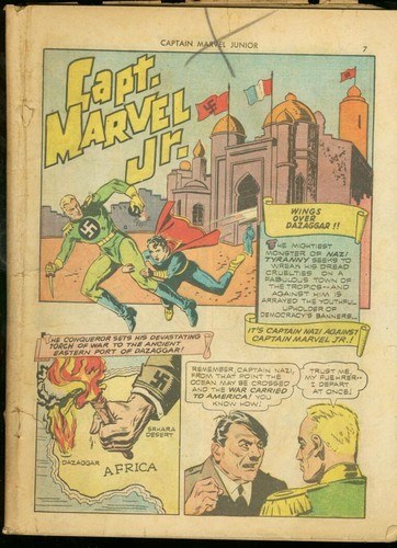 CAPTAIN MARVEL JR. #1-ORIGIN-FAWCETT-CAPTAIN NAZI-WWII P | eBay