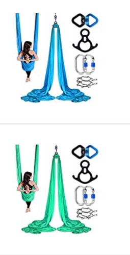 aerial silks set brand new never used. Blue and green | eBay