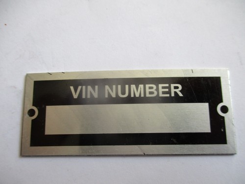 Type Plate Sign Classic Car Vehicle Number US Classic Car S86 FIN | eBay