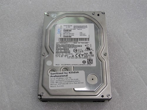 4TB SAS 6Gb HDD 3.5 IBM HITACHI HUS724040ALS641 OPTION 98Y3686 98Y3241 ...