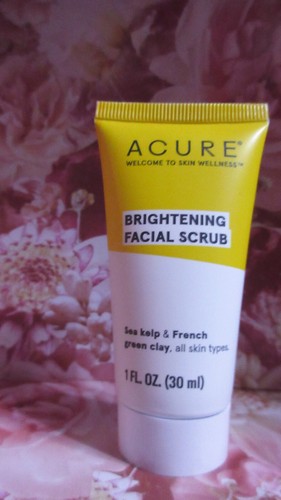 Acure Brightening Facial Scrub 1oz/30mL Travel Sz New & Inside Sealed ...