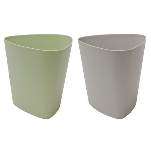 JVL Funktional Plastic 10 Litre Triangular Waste Paper Bin, Green or ...