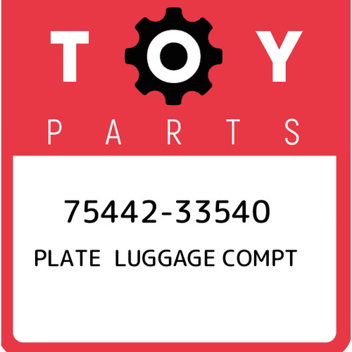 75442-33540 Toyota Plate luggage compt 7544233540, New Genuine OEM Part ...