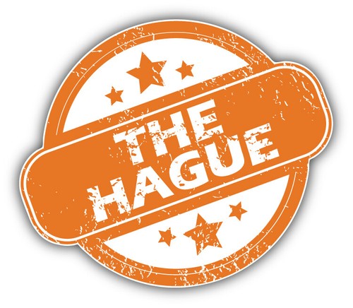 The Hague Grunge Rubber Travel Stamp Car Bumper Sticker Decal | eBay