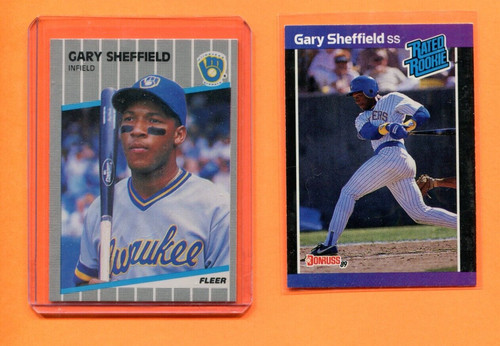 GARY SHEFFIELD MILWAUKEE BREWERS 1989 MLB ROOKIE CARDS DONRUSS FLEER | eBay