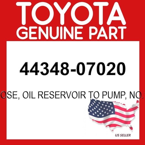 Toyota Genuine 44348-07020 Hose Oil Reservoir To Pump No.1 OEM ...