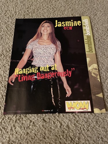 Vintage JASMINE ECW Wrestling Pinup Photo 1990s DIVA 1999 JASMIN ST ...