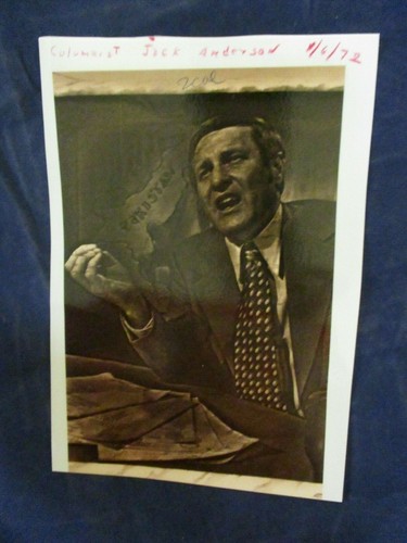1972 Jack Anderson newspaper columnist Washington #5 Vintage Wire Press ...
