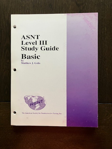 NDT - ASNT LEVEL III BASIC - STUDY GUIDE | eBay