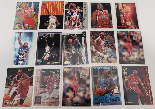 16 Jerry Stackhouse cards 7 RC 76ers North Carolina Tar Heels See List ...
