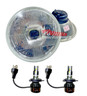 1 PAIR 7" ROUND H6024/H6017 H4 CONVERSION HEADLIGHT + H4 LED WHITE ...