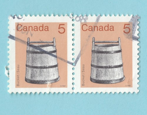 CANADA stamp 1982 5 cents - Sc#920 - A.442 Wooden bucket R 119 2 stamps ...