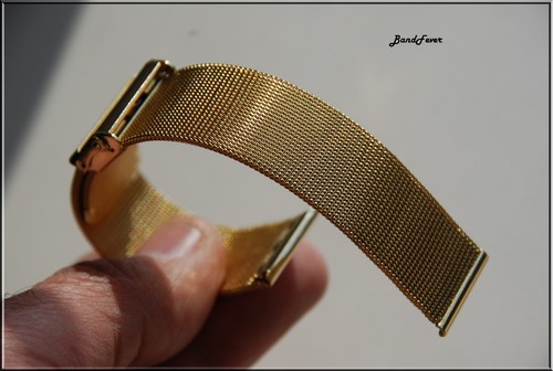 NEW 20mm ALL GOLD MESH WATCH BAND,BRACELET Two Pices For Men or Woman ...