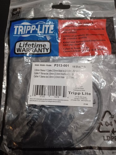 Tripp Lite P313-001 3.5mm Stereo Y Cable | eBay