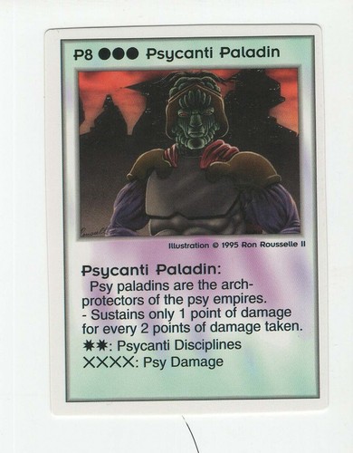 Galactic Empires CCG Very Rare PSY card P8 Psycanti Paladin | eBay
