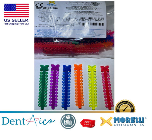 MORELLI Elastic Ligature in Modules Crystal Assorted PAK/1.000UNDental ...