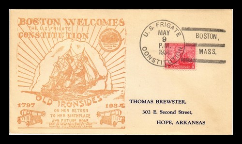 US COVER FRIGATE CONSTITUTION BOSTON MASSACHUSETTS NAVAL CANCEL | eBay