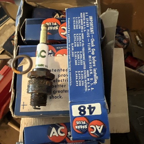 Vintage AC 48 Spark Plug With Coralox Box Have 8 In Stock | eBay
