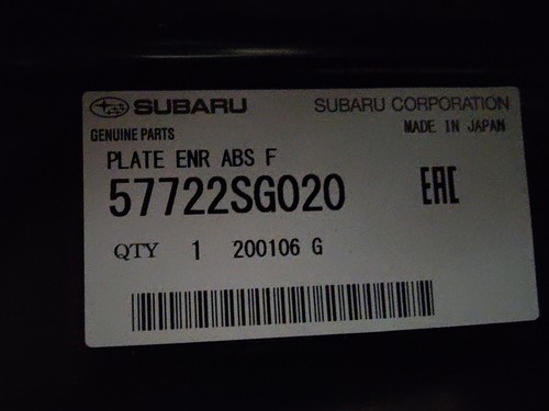 Genuine OEM Subaru 57722SG020 Front Bumper Impact Energy Absorber 14-18 ...