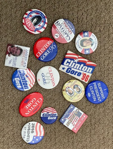 Bill Clinton Al Gore Political Campaign Inauguration Buttons LOT OF 14 ...