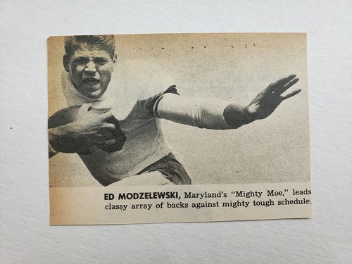 Ed Modzelewski University of Maryland 1950 S&S Football Pictorial CO ...