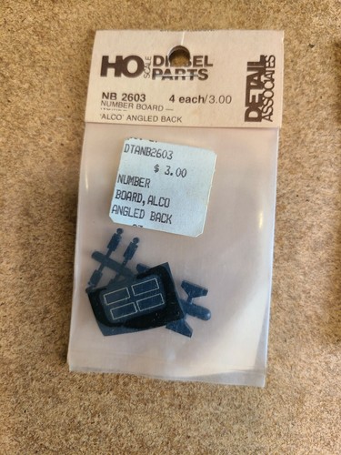 Detail Associates HO Number Boards Alco Angled Back #NB 2603 | eBay