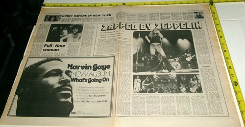 LED ZEPPELIN Vintage Original UK Newspaper Article Concert Review Page ...
