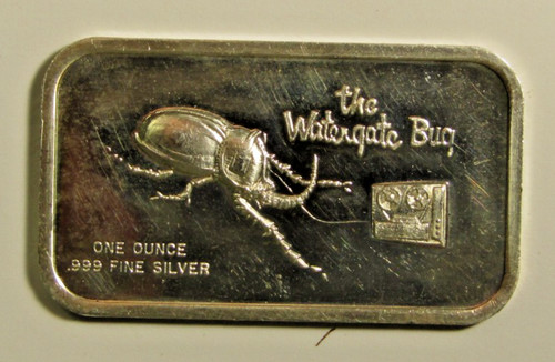 1oz .999 Fine Silver The Watergate Bug Bar | eBay