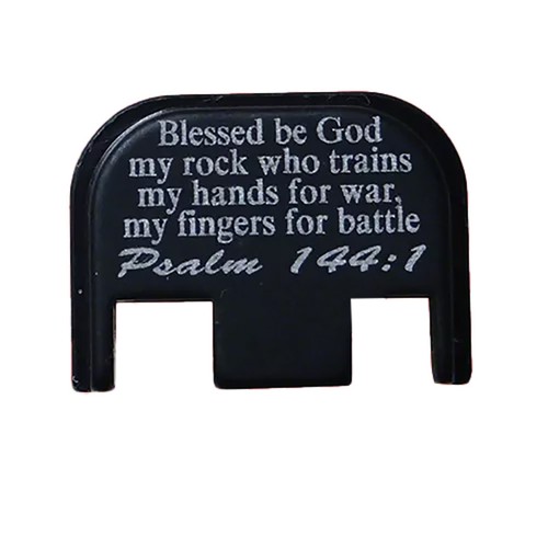 Laser Marked Backplate for Glock Gen 3-5 Psalm 144:1 Anodized Black ...