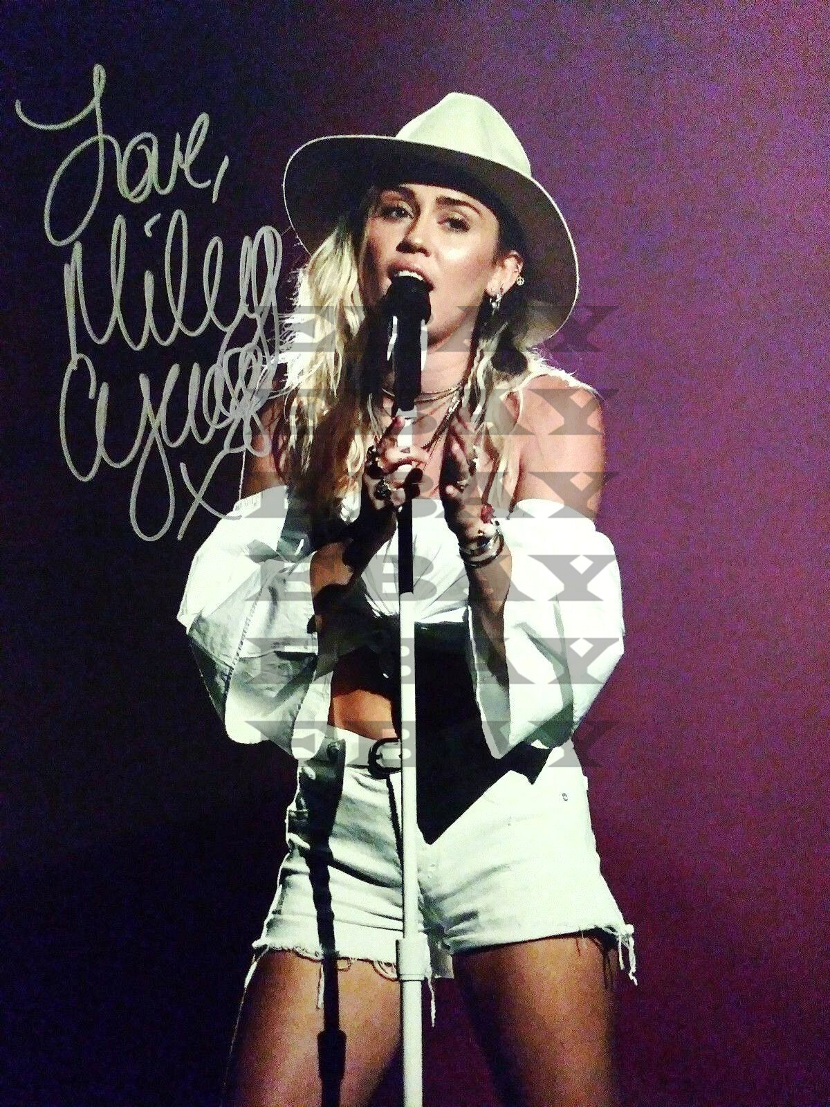 MILEY CYRUS #1 SIGNED AUTOGRAPHED 8X10 REPRINT PHOTO MAN CAVE CHRISTMAS ...