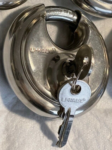 U-Haul Max Security Storage Disc Lock 2-3/4" Hardened Stainless Steel ...