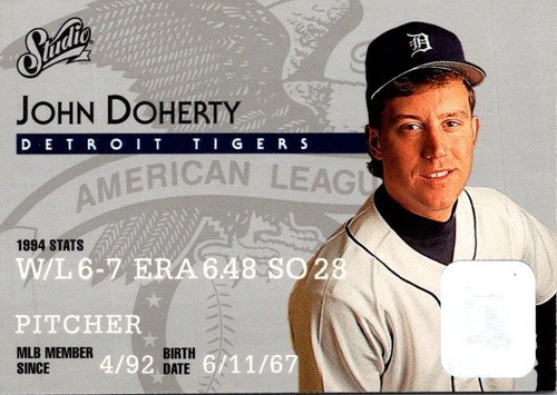 1995 Studio Baseball #191 John Doherty | eBay