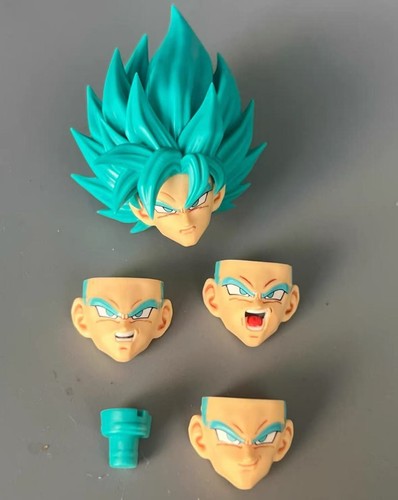 custom shf 1/12 super saiyan blue goku head kit SSB ssj goku | eBay