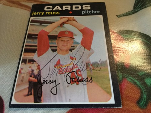 1971 Topps JERRY REUSS Autographed Baseball Card ST. LOUIS CARDINALS | eBay