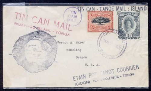 TONGA 1938 TIN CAN MAIL TO USA | eBay